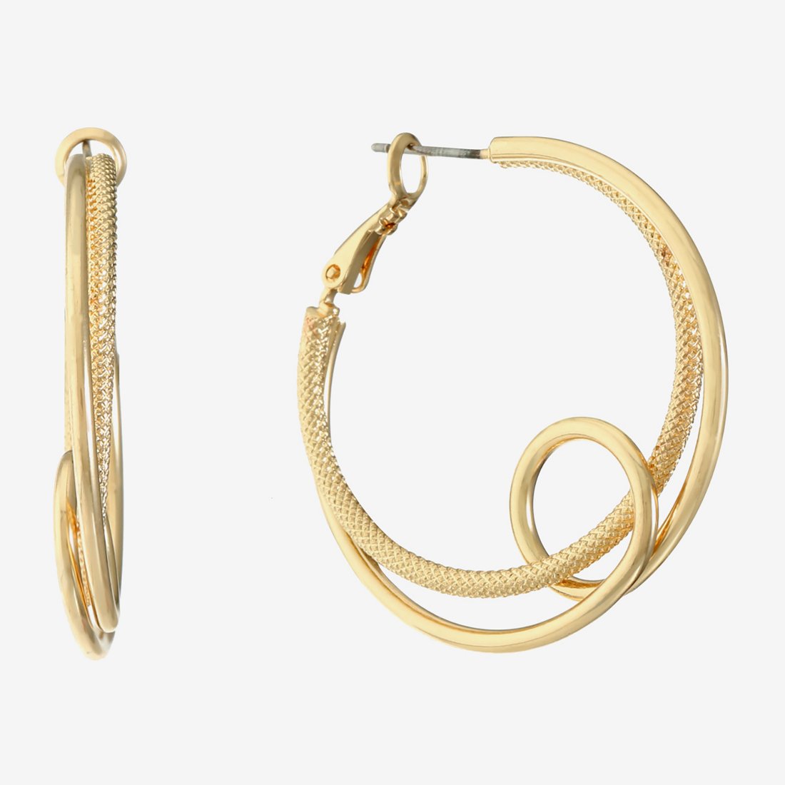 JCPenney Monet Jewelry Gold Tone Twist Hoop Earrings available now at Fashion Valley