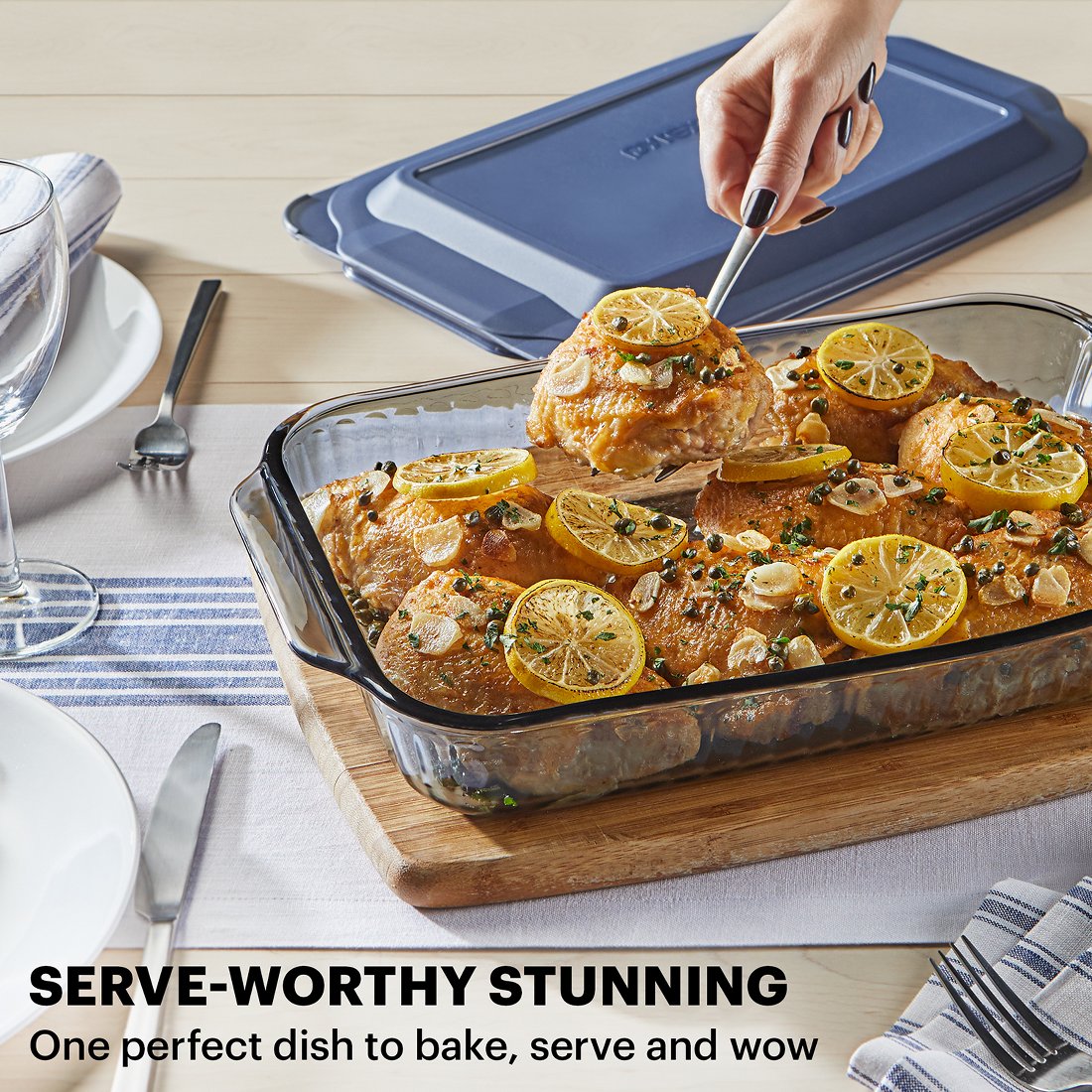 JCPenney Pyrex Sculpted Tinted 3 qt. Glass Baking Dish available now at Plaza Carolina