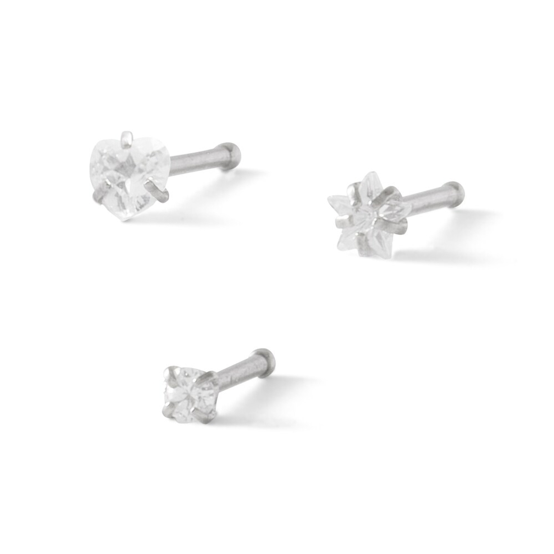 Banter by Piercing Pagoda 2 Stainless Steel CZ Nose Stud Set 20G available now at Arizona Mills