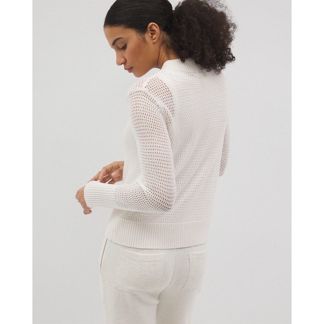 Open Stitch Zip-Up Sweater available now at Wrentham Village Open Stitch Zip-Up Sweater available now at Wrentham Village