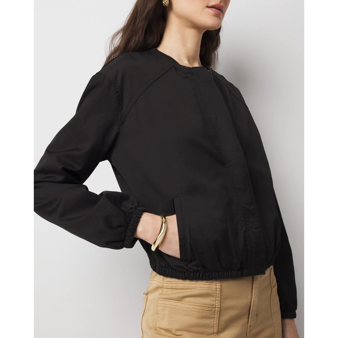 Washed Satin Bomber Jacket available now at The Shops at Washed Satin Bomber Jacket available now at The Shops at
