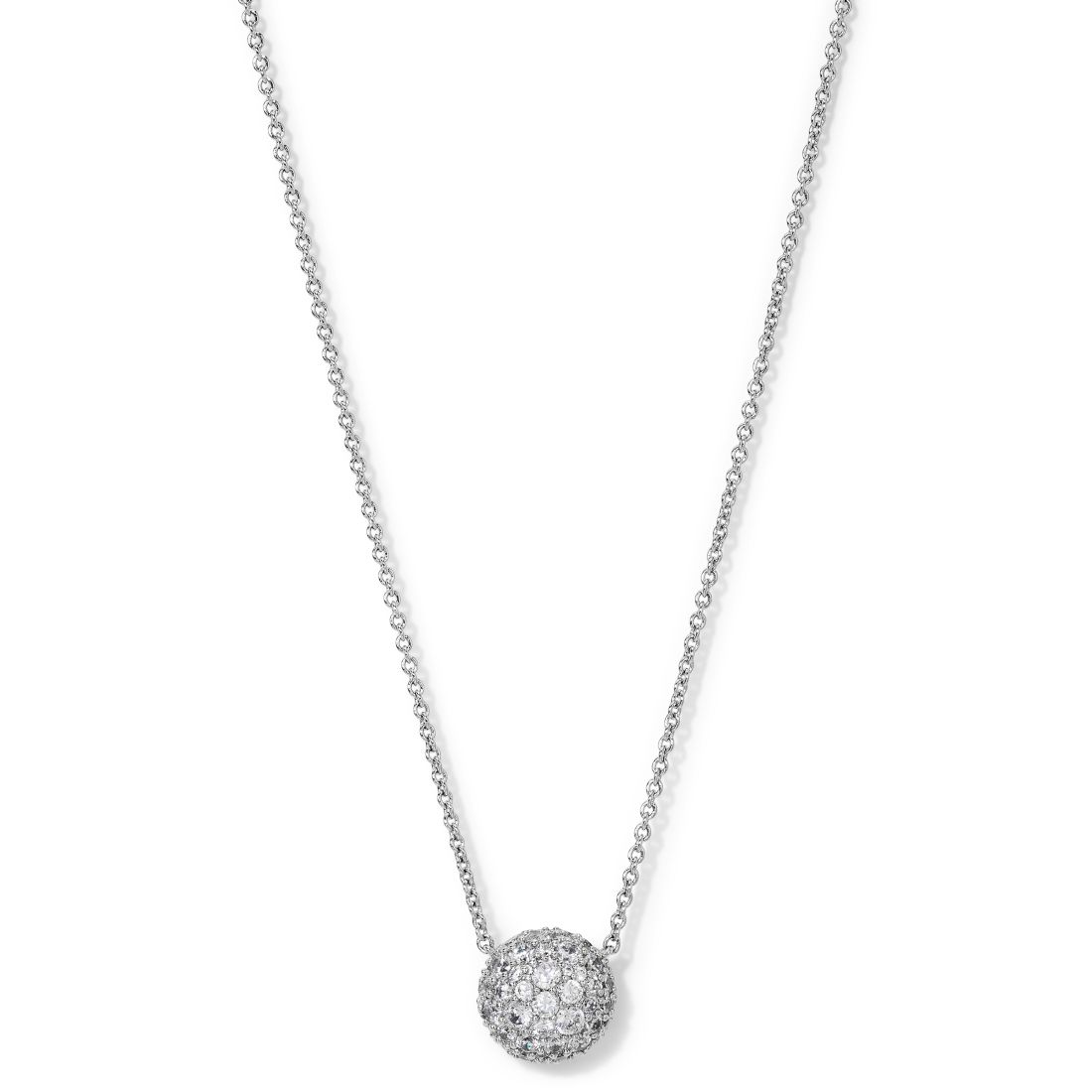Macy s Eliot Danori Silver Tone Cubic Zirconia Pave Dome Circle Necklace 16 2 extender Created for Macy s available now at Briarwood Mall