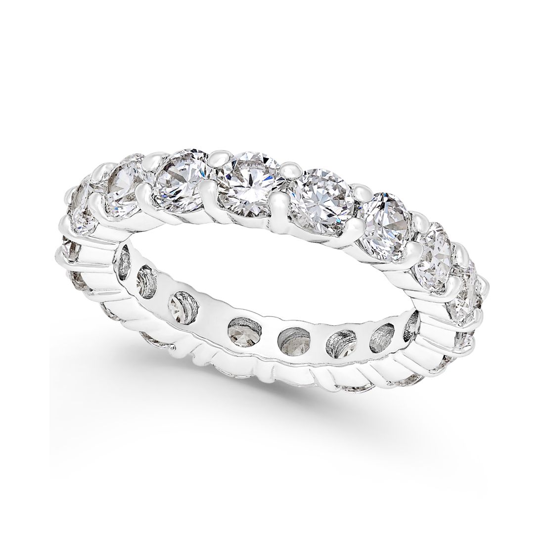 Macy s Charter Club Crystal All Around Ring in Fine Silver Plate Created for Macy s available now at Square One Mall
