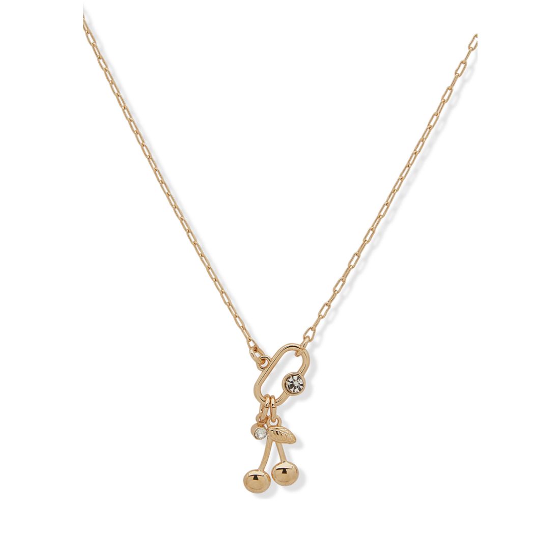 Belk DKNY Gold Tone 16 Cherry Pendant Necklace available now at SouthPark