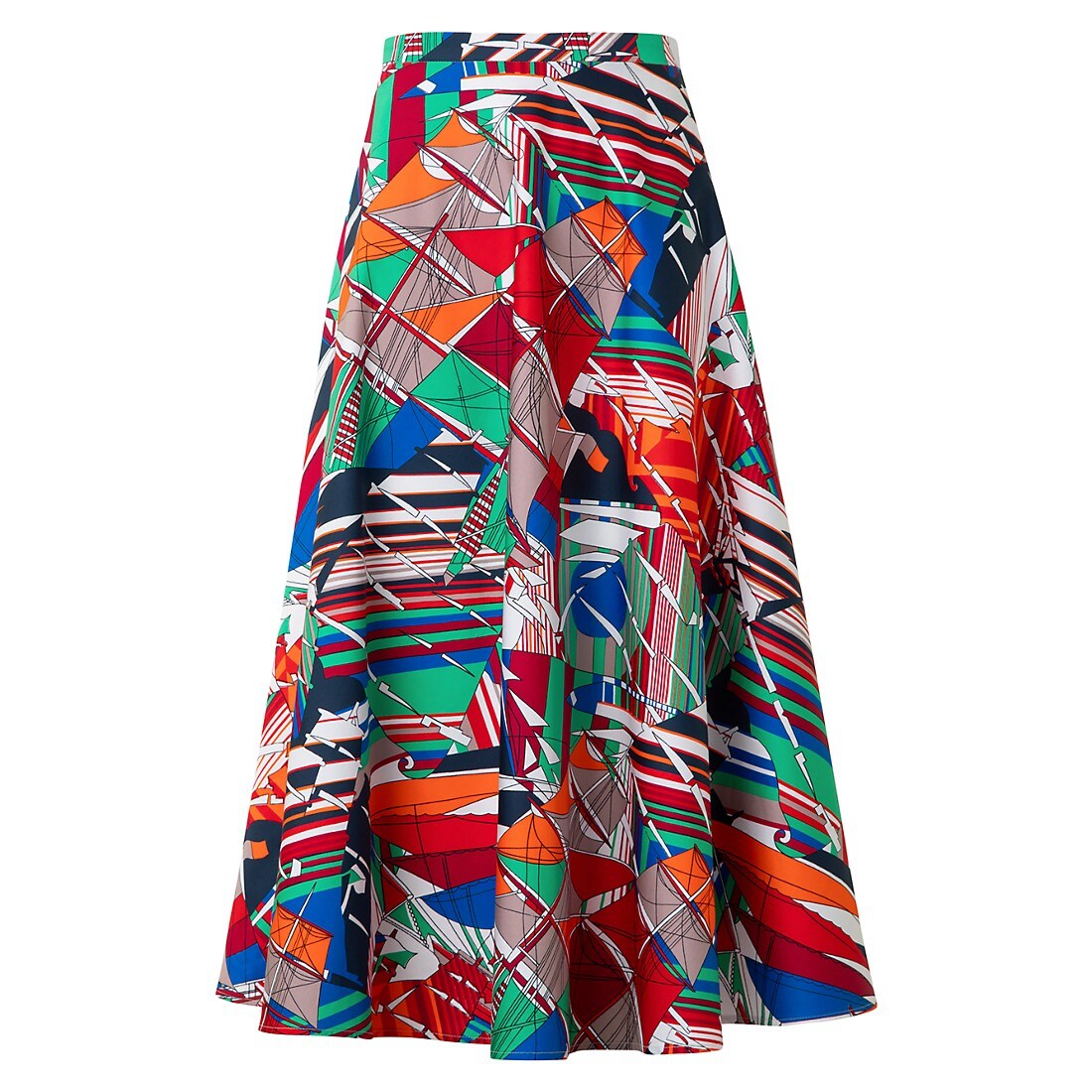 Abstract Cotton Satin Midi-Skirt available now at Phipps Plaza™ Abstract Cotton Satin Midi-Skirt available now at Phipps Plaza™